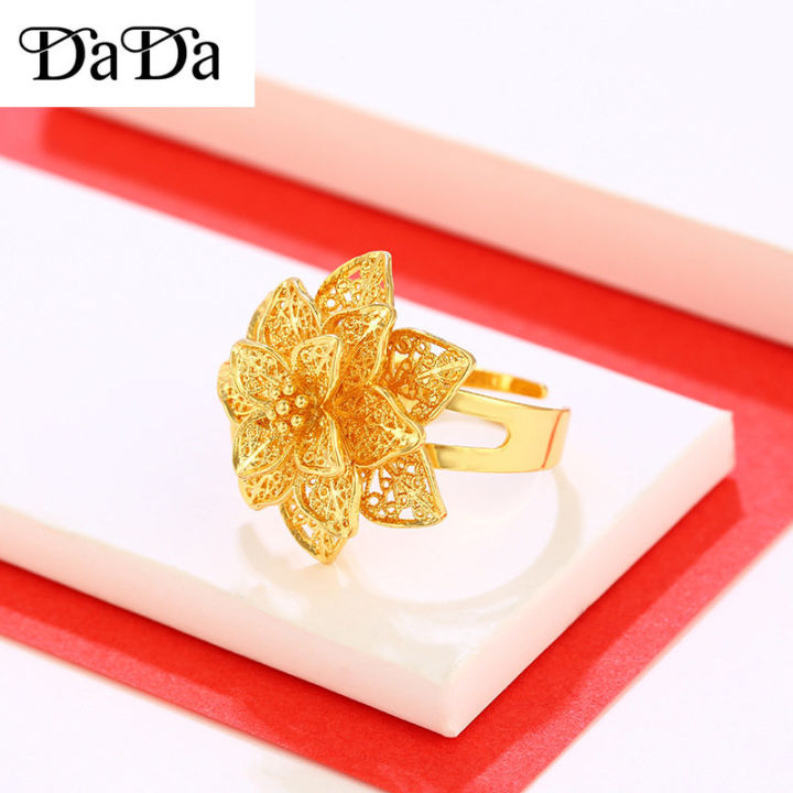 Original 916 Gold Richness Living Female Wedding Flower Ring | Daraz.pk