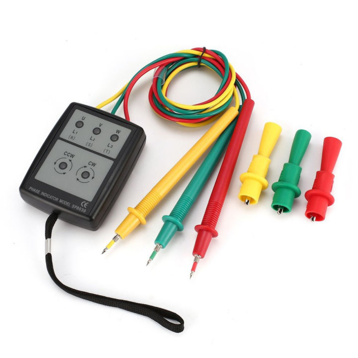 3-Phase Alternating Current Phase Meter Portable Phase-sequence Tester ...