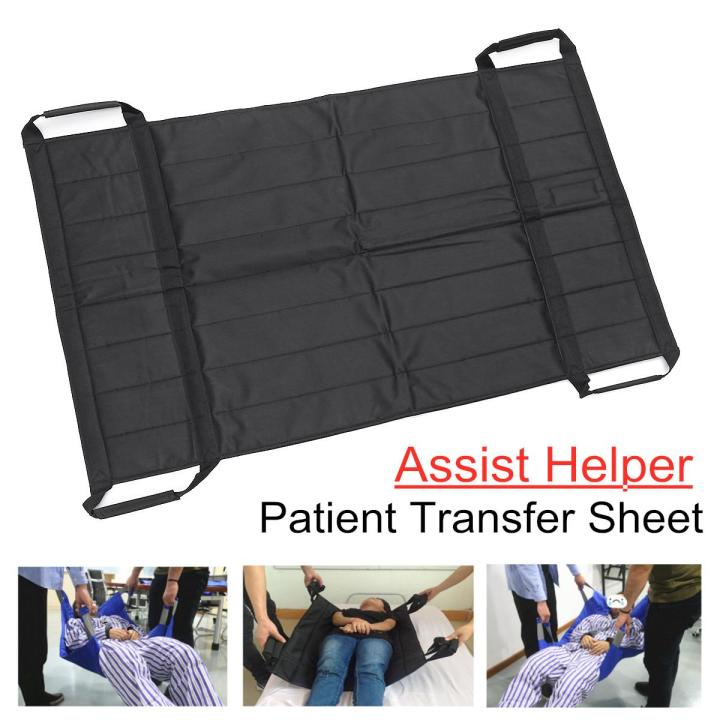 Black Health Patient Lift Sling Sheet Slide Board Transfer Belt ...