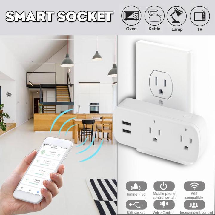 Home HOT SELL New Dual Universal Serial Bus Smart Power Socket Timer ...