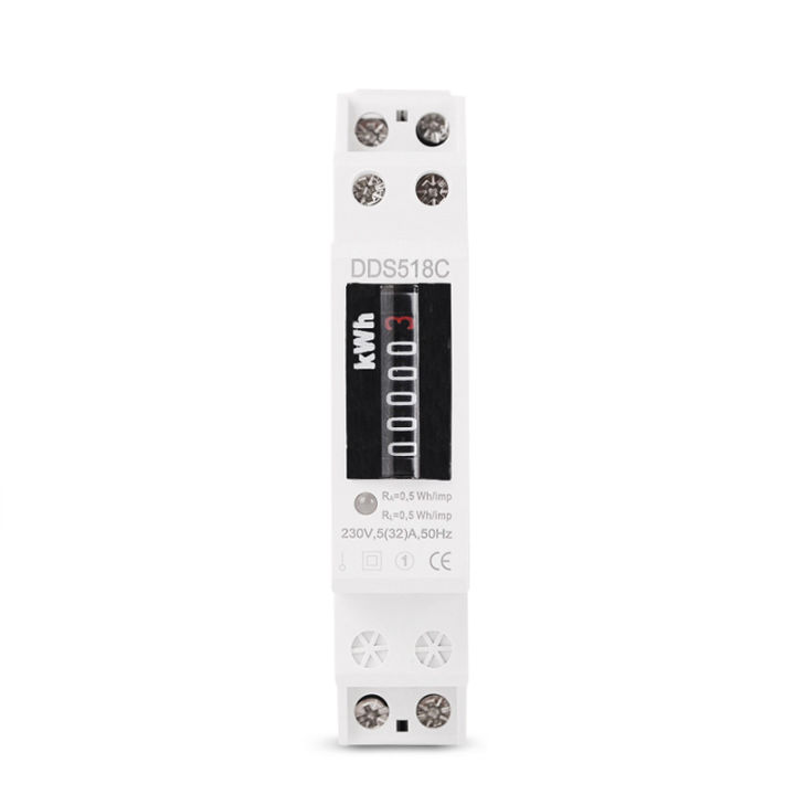 SINOTIMER DDS518C Din Rail Single Phase Energy Meter 5-32A AC 230V ...