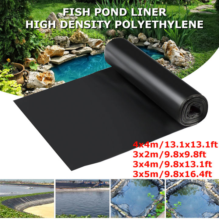 Black 2/3/4/5M premium PVC Heavy Duty Fish Pool Pond Liner Membrane ...