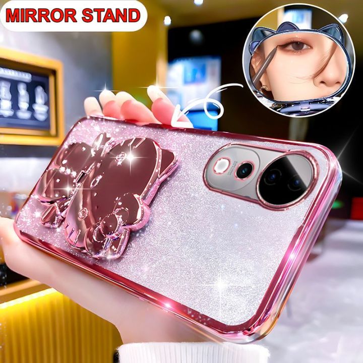 Female Girl Shell Bag Protection Soft Clear Makeup Mirror Fashion ...