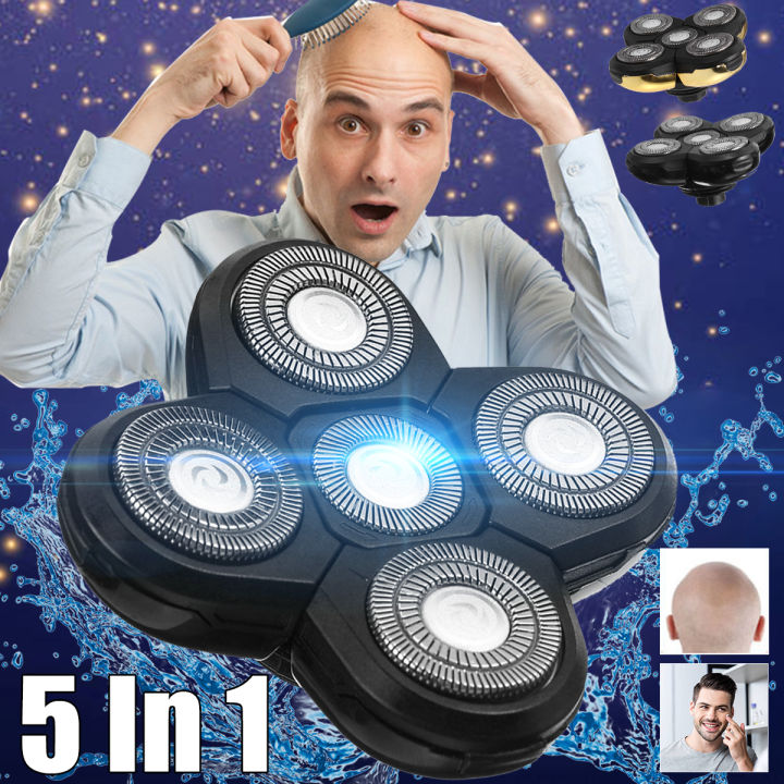 Replacement Shaver Razor Head Electric 5 Blades Floating Shaving Bald ...