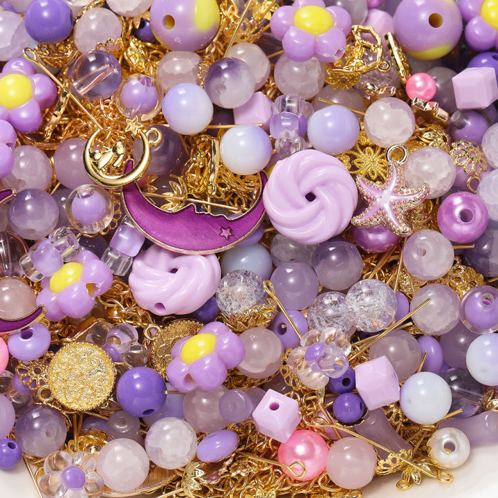 St.kunkka 20g/bag Glass Random Mix Charm Beads Random Mix Metal ...
