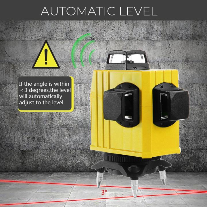 12 Lines New Laser Level Measuring Tool Set Green Light Laser Leveling ...