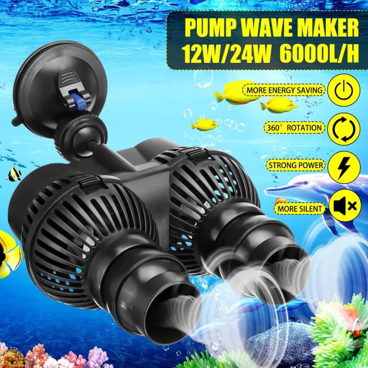 6000/12000LPH Double Wave affordable Maker Aquarium Tank Vibration Water Pump Suction Base ...