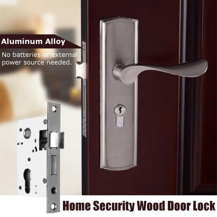 Mechanical Door Lock Aluminum Alloy Security Handle Deadbolt Latch Home ...