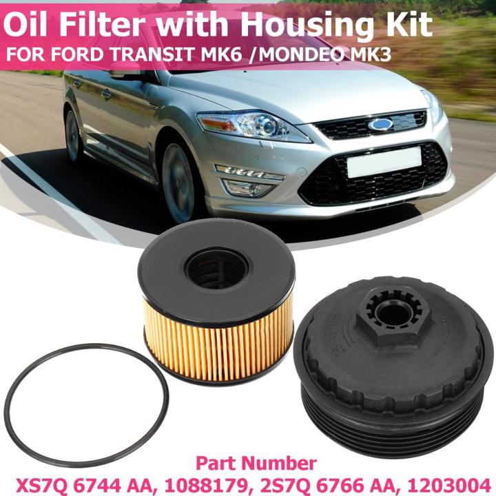 Engine Oil New Filter with Housing Cap Kit w/ Seal FOR FORD TRANSIT MK6 ...