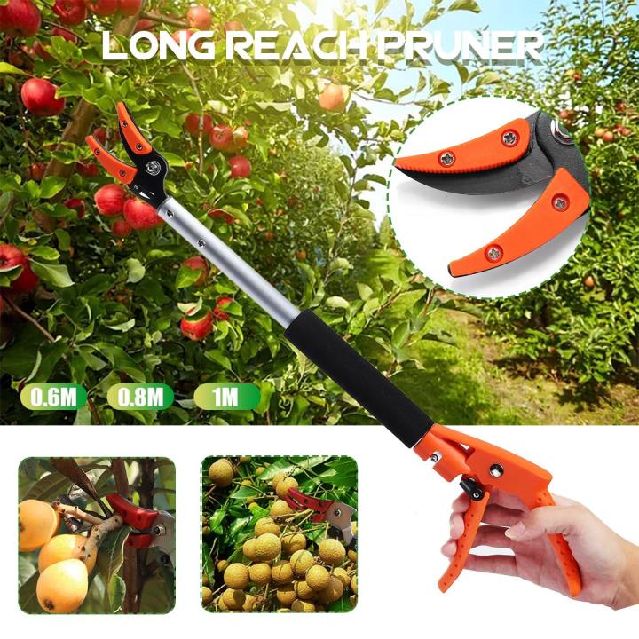Aluminum Long Best Reach Pruner Cutter Garden Pruning Shear Tool 【0.6m ...