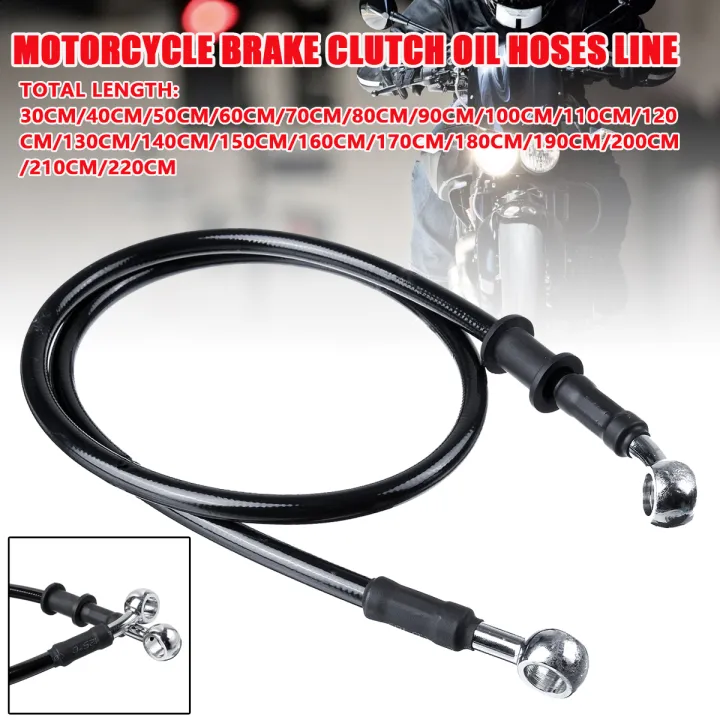 30cm-220cm Motorcycle Chic Bike Braided Brake Clutch Oil Hoses Line Pipe Cable - 200 cm | Daraz.lk