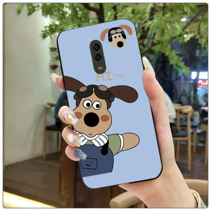 For OnePlus 6T Back Cover Case Cartoon cattle Square Frame Shockproof ...