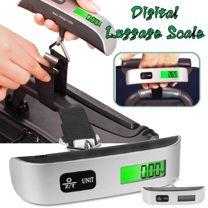 50KG/100lb Mini Hanging Scale Digital Luggage Scale Portable Travel ...