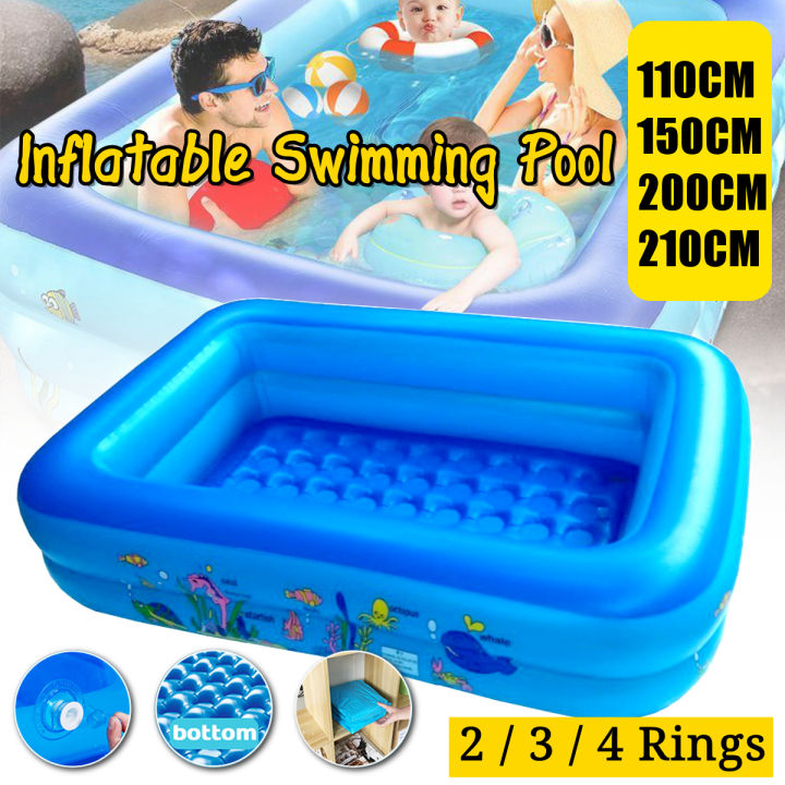 110/150/200cm 2/3/4 Durable Layer Inflatable Swimming Pool for Kids and ...