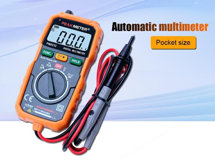PEAKMETER PM8232 Non-Contact Tools DIY Mini Digital Multimeter AC ...