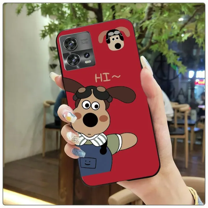 For Motorola Edge 30 Fusion Back Cover Case Cartoon cattle Square Frame ...