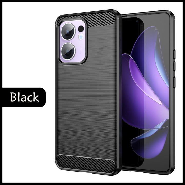 tzmar for Oppo Reno 13F Case Cover Carbon Fiber Brushed TPU Silicone ...