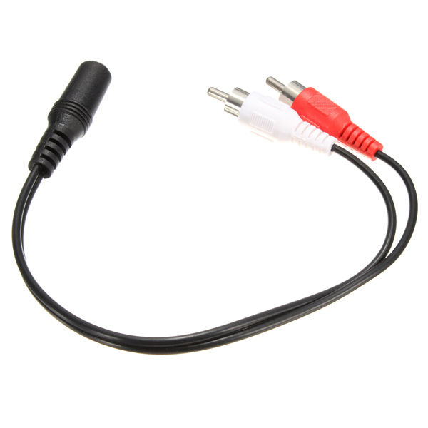 3.5mm Stereo Female Jack To 2 RCA Male Plug Adapter Headphone Y Audio ...