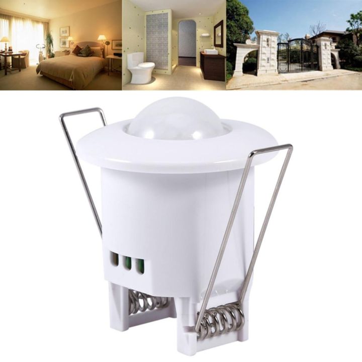 360° PIR IR Infrared Motion Sensor Detector Motors Light Switch Hallway ...