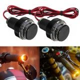 Bar End LED Indicator Turn Signal Billet 1" or 7/8" Cafe Racer Turn ...