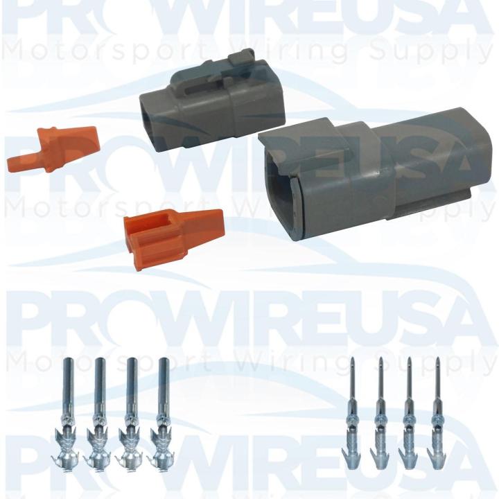 Deutsch Motors DTM 4 Pin Connector Kit 22-18 AWG Nickel EZ Crimp ...