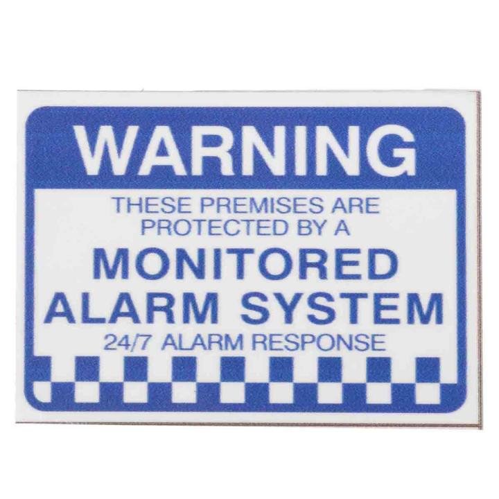 Monitored alarm Warning stickers Durable 8 pack quality 7 year water ...