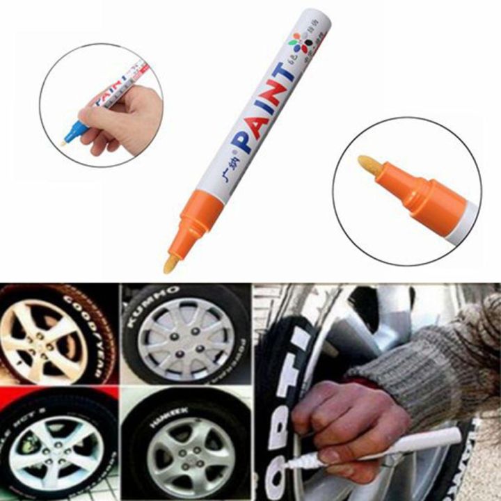 Orange Universal Chic Waterproof Permanent Paint Marker Pen Car Tire ...