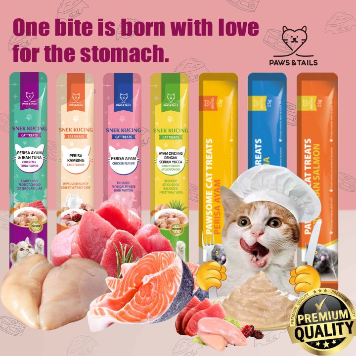 Stick Snack cat treat [UNK] Cat Wet Food (Chicken/Salmon/Tuna/vitamins ...