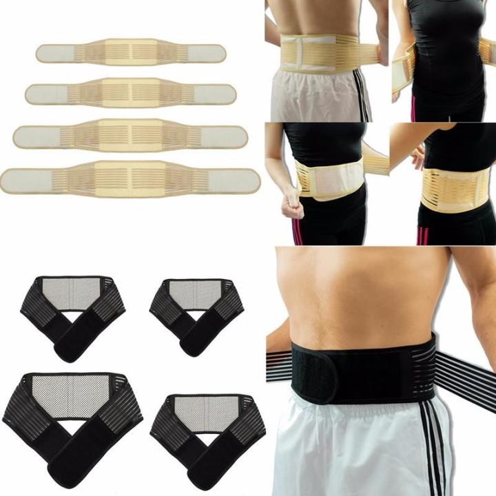 Infrared Magnetic Back Support Lumbar Brace Belt Double Pull Strap ...