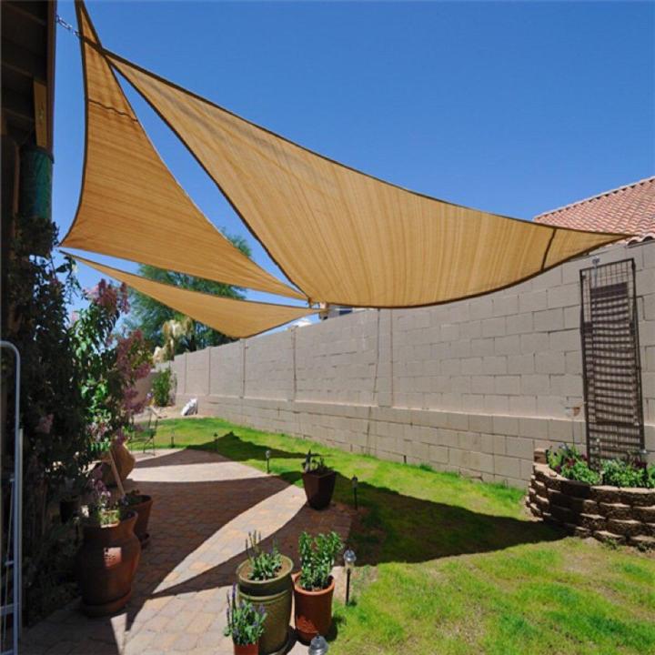 4 Sizes New Triangle Sun Shade Sail Canopy Cover Awning Cover Outdoor ...