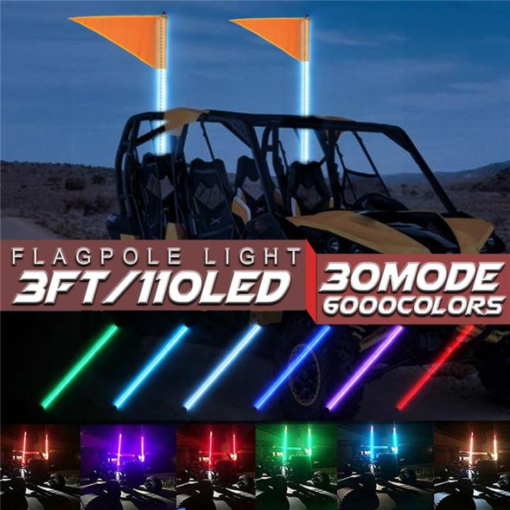 【New Arrival ON SALE】(6000 Color )3/4ft 110/160led Lighted LED Whip ...