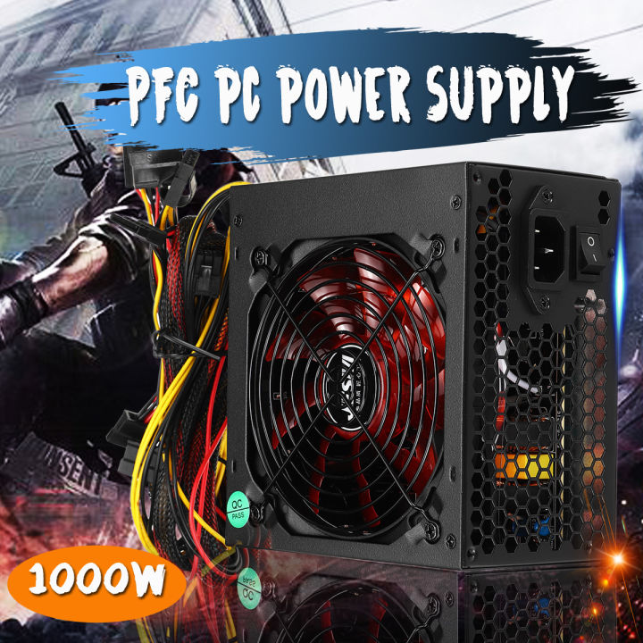 PFC PC Durable Power Computers Supply 4 Port 8 Pin 1000W Desktop ...