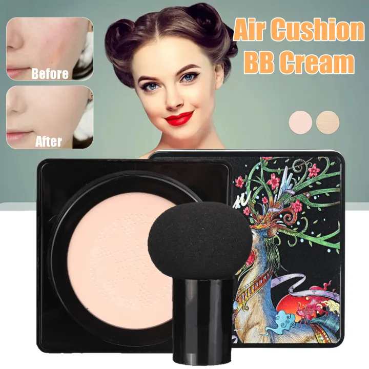 Air Cushion BB Cream Mushroom Head Sponge CC Cream Concealer Moisturizing Makeup Foundation ...