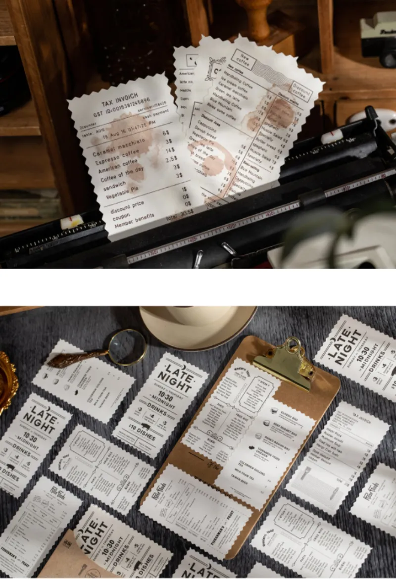 Panda Online 50PCS Memory Note Paper Series Basic Material Paper DIY Album Journal Planner Diary ...