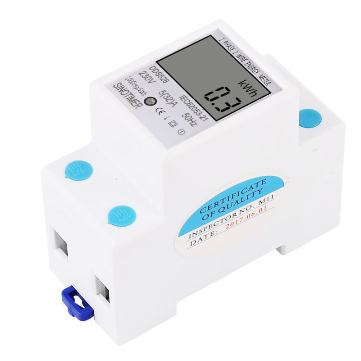 DDS528 LCD Digital Display Energy Meter 230V AC 50Hz Power Consumption ...