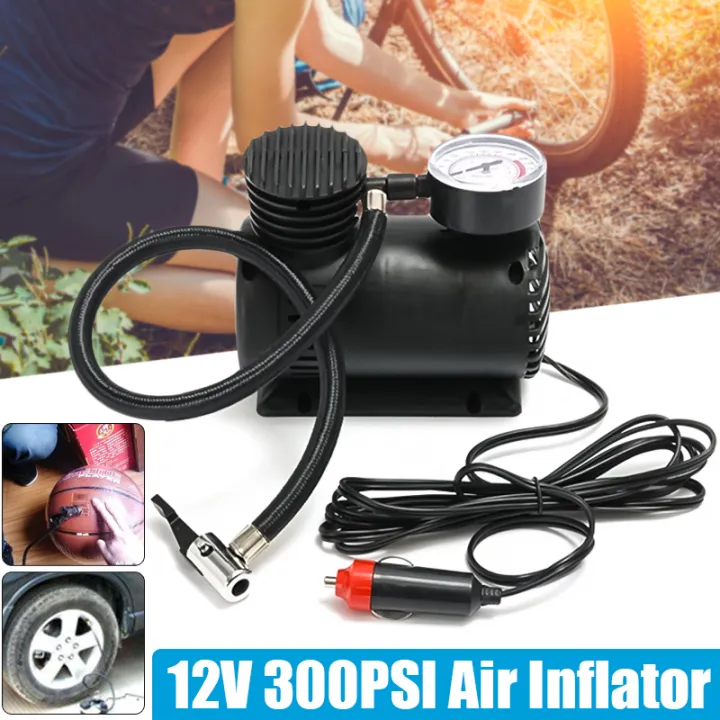 12V 300PSI Permium Car Van Tyre Air Compressor Pump Bike Cycle Compact ...