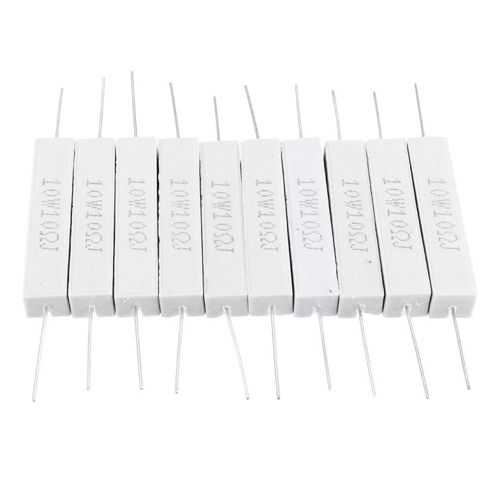 10PCS/LOT Ceramic Cement Resistor 10W 10 ohm 10R Resistance 5% Error ...
