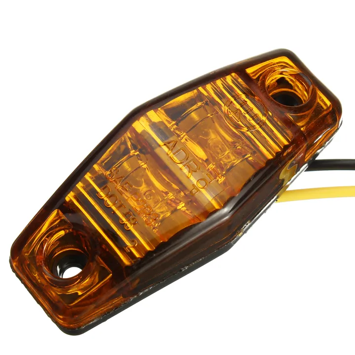 2LED 12/24V Side Marker Indicator Light Clearance Lamp Truck Trailer ...