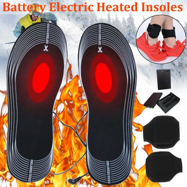 Battery Electric Foot Health Heated Shoe Insoles Heater Sock Feet ...