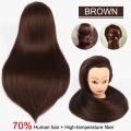 24 Inch Beauty Real Human Hair Practice Health Hairdressing Training ...