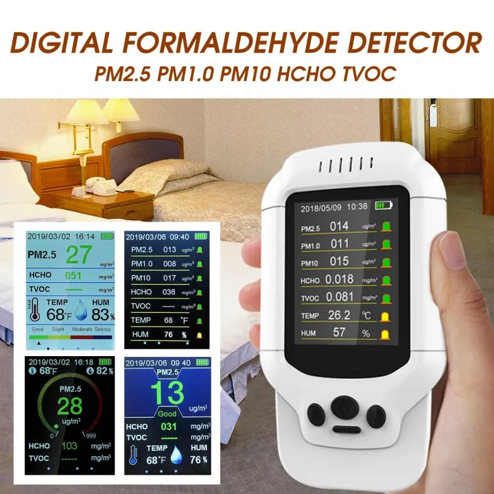 Digital Formaldehyde Detector Tester PM 2.5 HCHO TVOC Air Quality ...