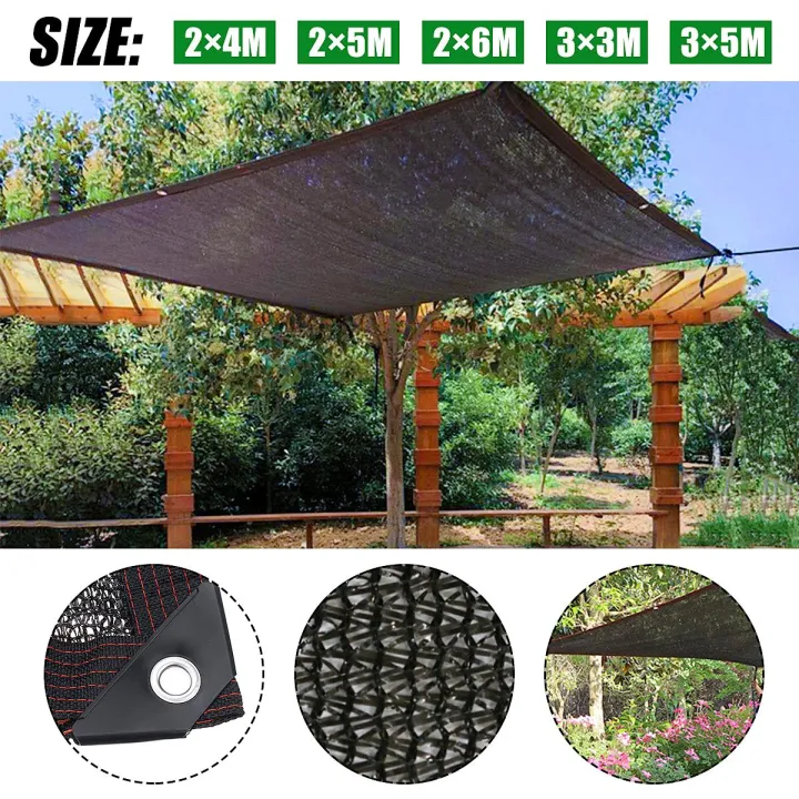 3x5m Sun New Shade Sail Net Lawn Pool Awning Top Cover Netting Outdoor ...