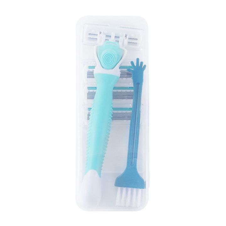 6 Layer Blades T-shaped Manual Underarm Razor Facial Shaver Private ...