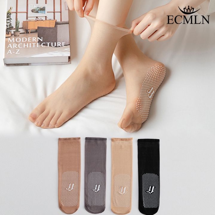 ECMLN Women Dispensing Non slip Short Silk Stockings Invisible Transparent Short Stockings Anti hook Silk Foot Massage Socks Daraz .np