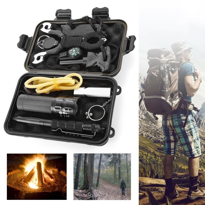 SOS Emergency Chic Survival Equipment Kit Outdoor Sport Tactical Hiking ...