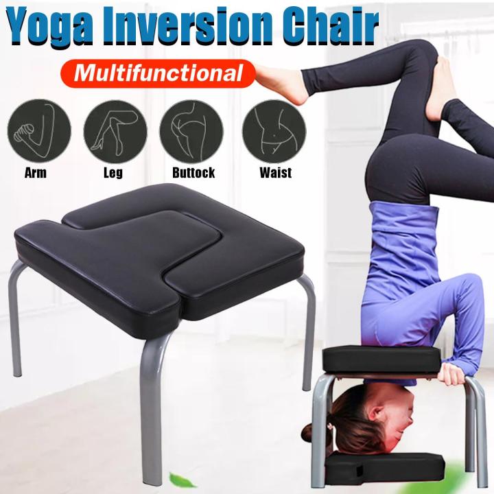 Black Inverted Yoga affordable Inversion Exercise Fitness Stool Sports ...
