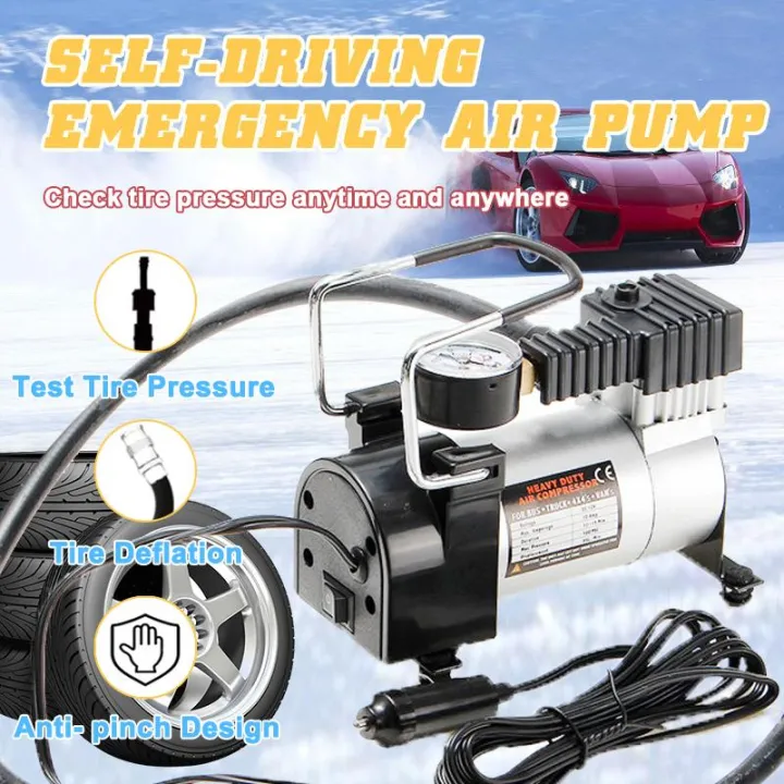 1000PSI 12V Portable chic Mini Air Compressor Car Tire Air Inflator ...