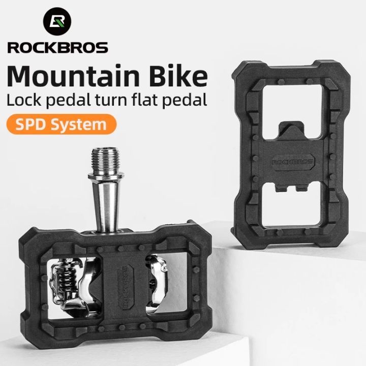 ROCKBROS Bicycle Pedal Platform Adapter Cleat Flat Mountain Bike Pedal ...
