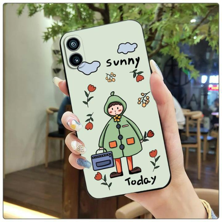 For Nothing Phone1 Back Cover Case Fashion Cartoon girl Square Frame ...
