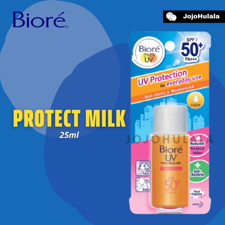 BIORE UV Sunscreen Moisture Perfect Protect Milk Cool SPF50 PA 25ml ...